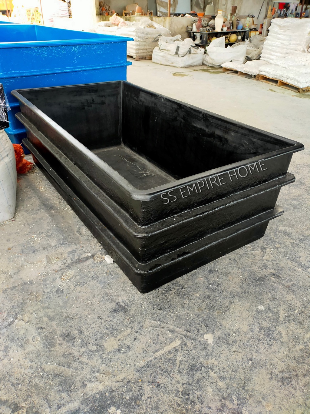 NEX 6 x3x2 Blue Fiberglass Fish Tank Water Pond Aquarium Heavy Duty ...