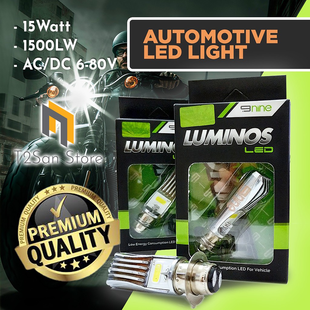 Moped & Automatic Motorcycle Headlights H6 Luminos LED PNP Wing AC/DC ...