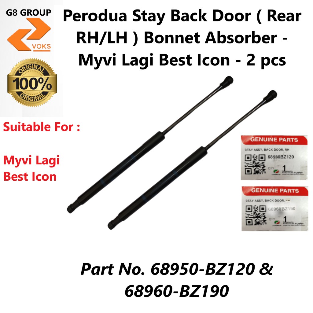 Perodua Stay Back Door ( Rear RH/LH ) Bonnet Absorber - Perodua Myvi ...