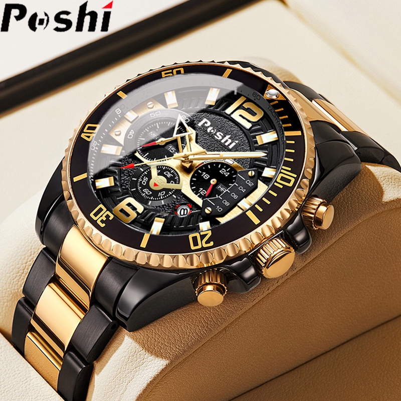 POSHI Men's Watch Automatic Watch for Men Original Waterproof Stainless ...