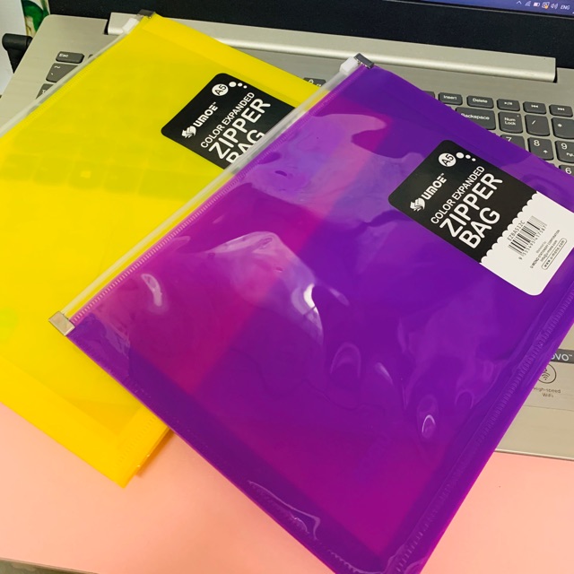 A5 file bags transparent Colour zipper snap bags plastic waterproof ...