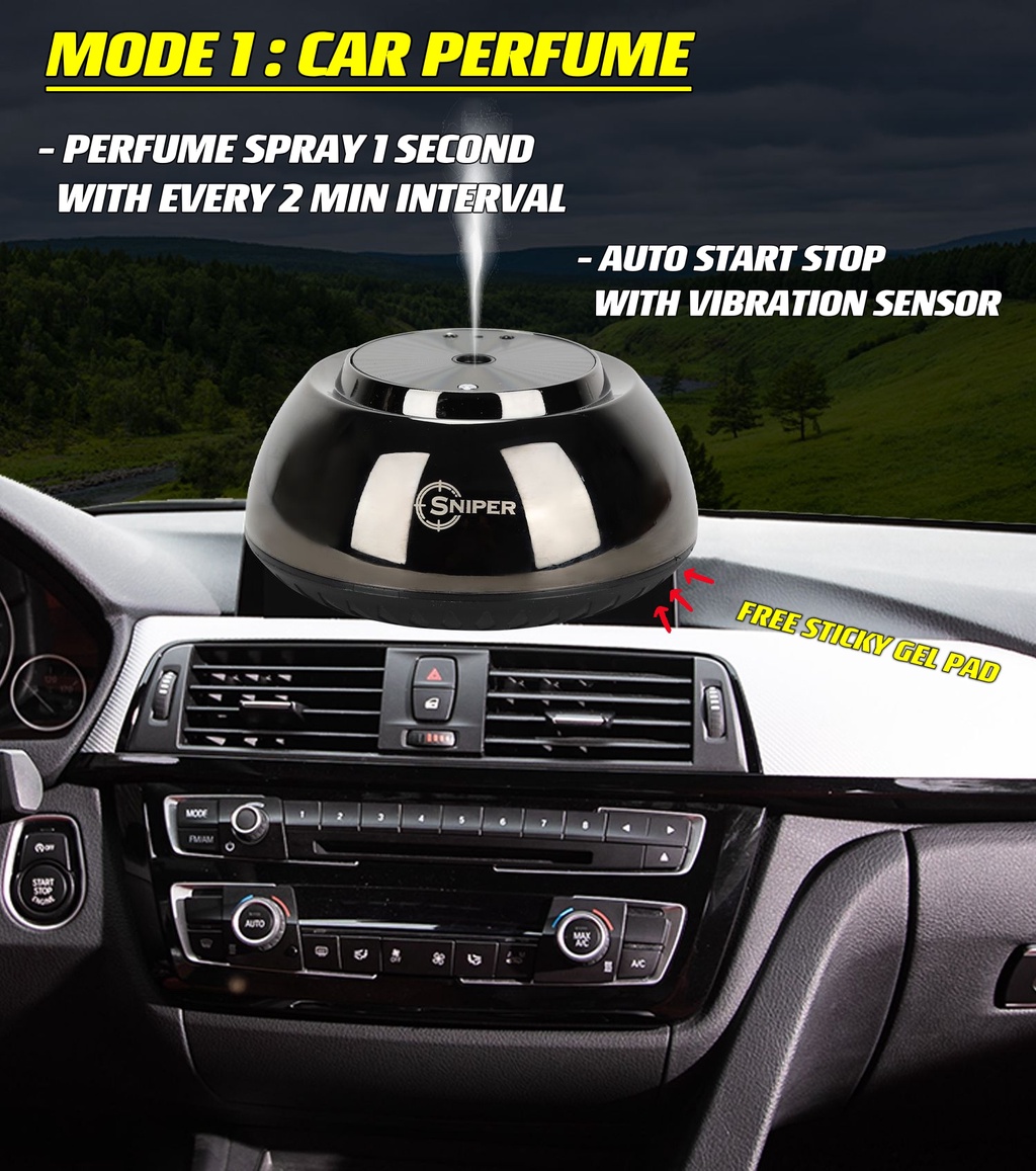 [LAUNCH PROMO] IMPORT SNIPER SMART AI NANO MIST DIFFUSER CAR Perfume INDOOR Perfume Air ...