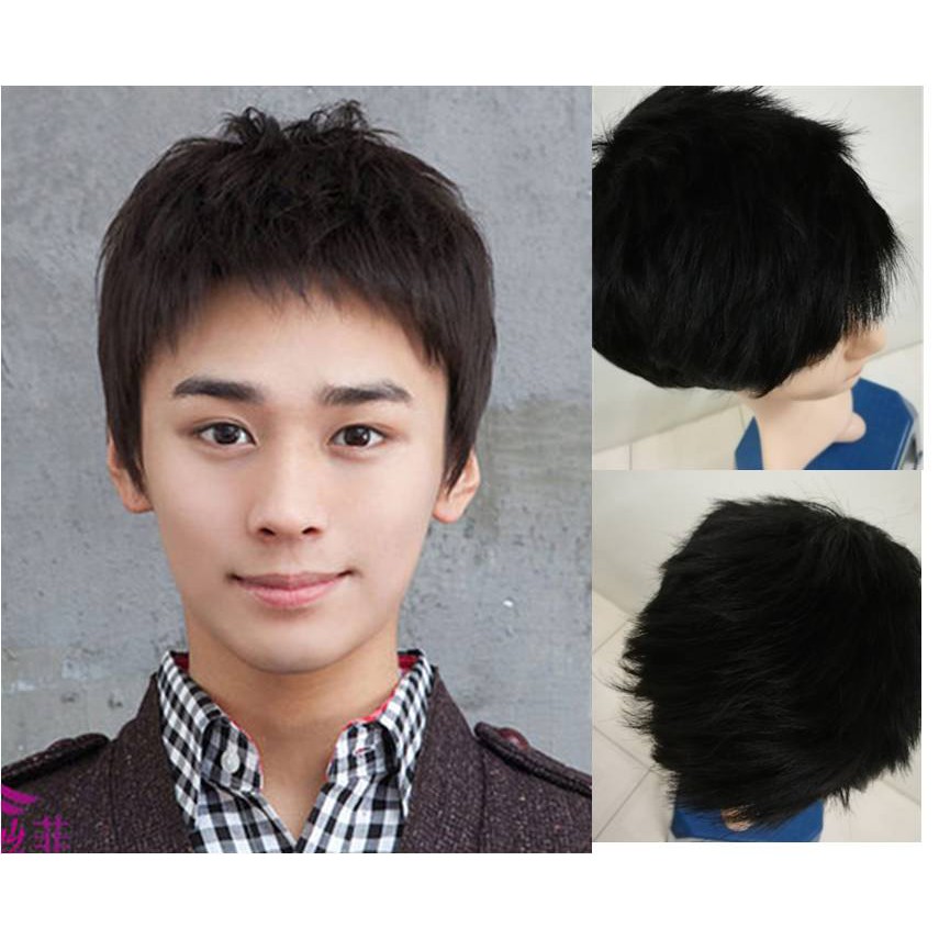 READY STOCK short spiky men wig army style antishine | Shopee Malaysia