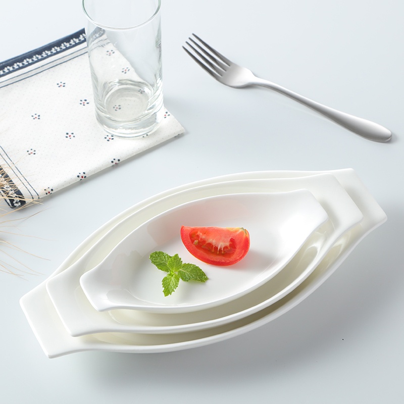 (GSF) Ceramic Banana Boat 强化白瓷香蕉船 Bot Pisang Procelain 8IN | Shopee ...