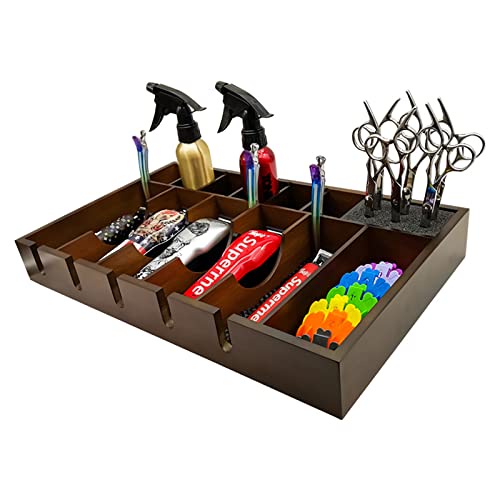 Wooden Barber Clipper Trimmer Scissor Organizer Tray (Jumbo) | Shopee ...