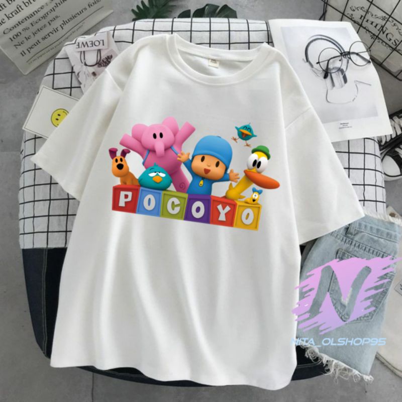 Pocoyo children's t-shirt, pocoyo cartoon shirt | Shopee Malaysia