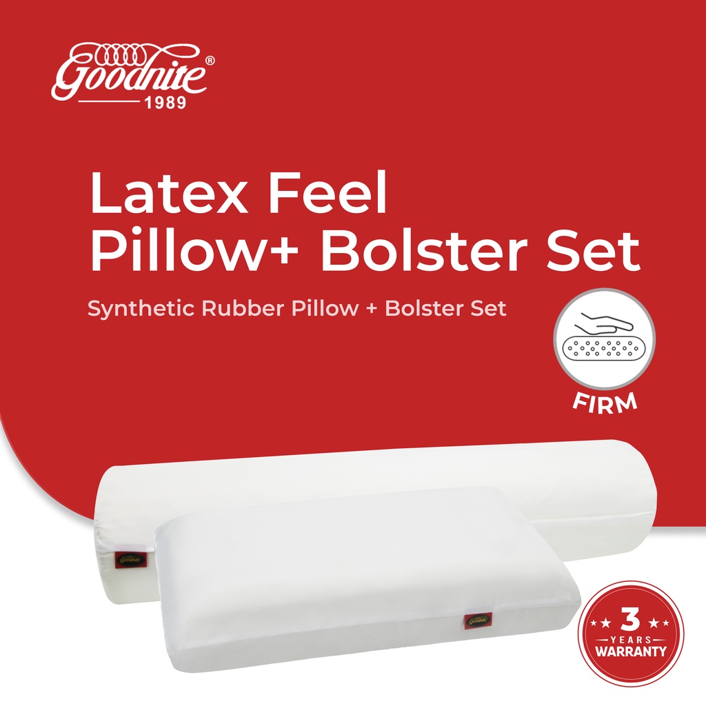 Goodnite Bantal Getah Sintetik Pro Latex Firm (1 Pc) + Bolster (1 Pc ...