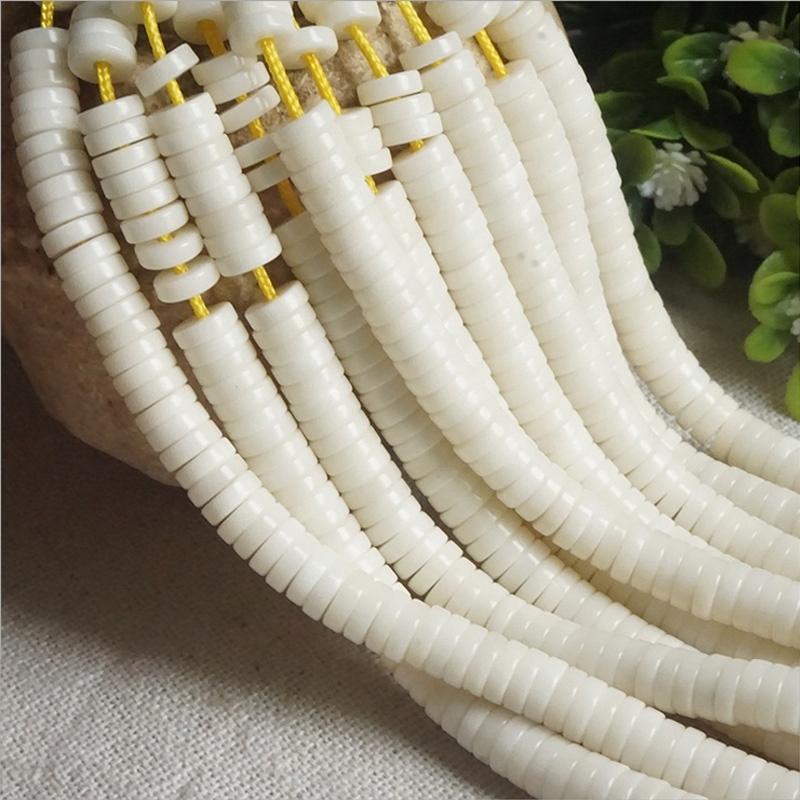 108pcs Full Strand 6/8/10mm Flat Beads DIY Spacer Rondelle Beads For ...