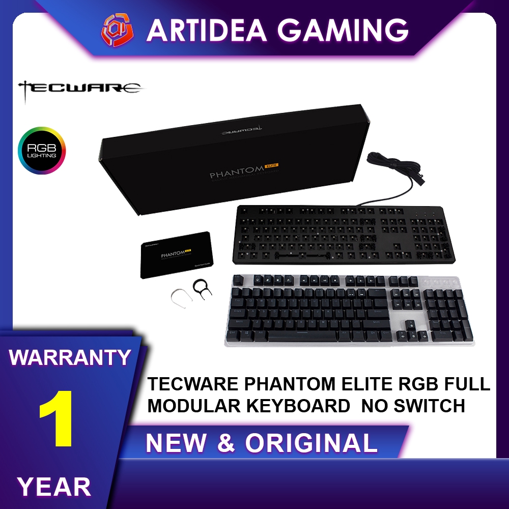 ^ TECWARE PHANTOM ELITE RGB FULL MODULAR KEYBOARD NO SWITCH - TEC ...