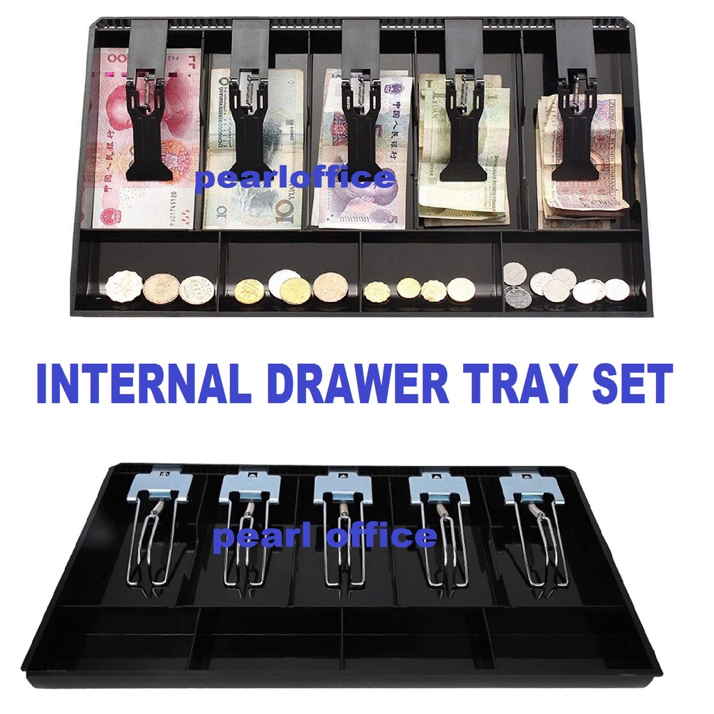 5 COMPARTMENTS Super Heavy Cash Drawer Register Box POS System With ( 5 ...