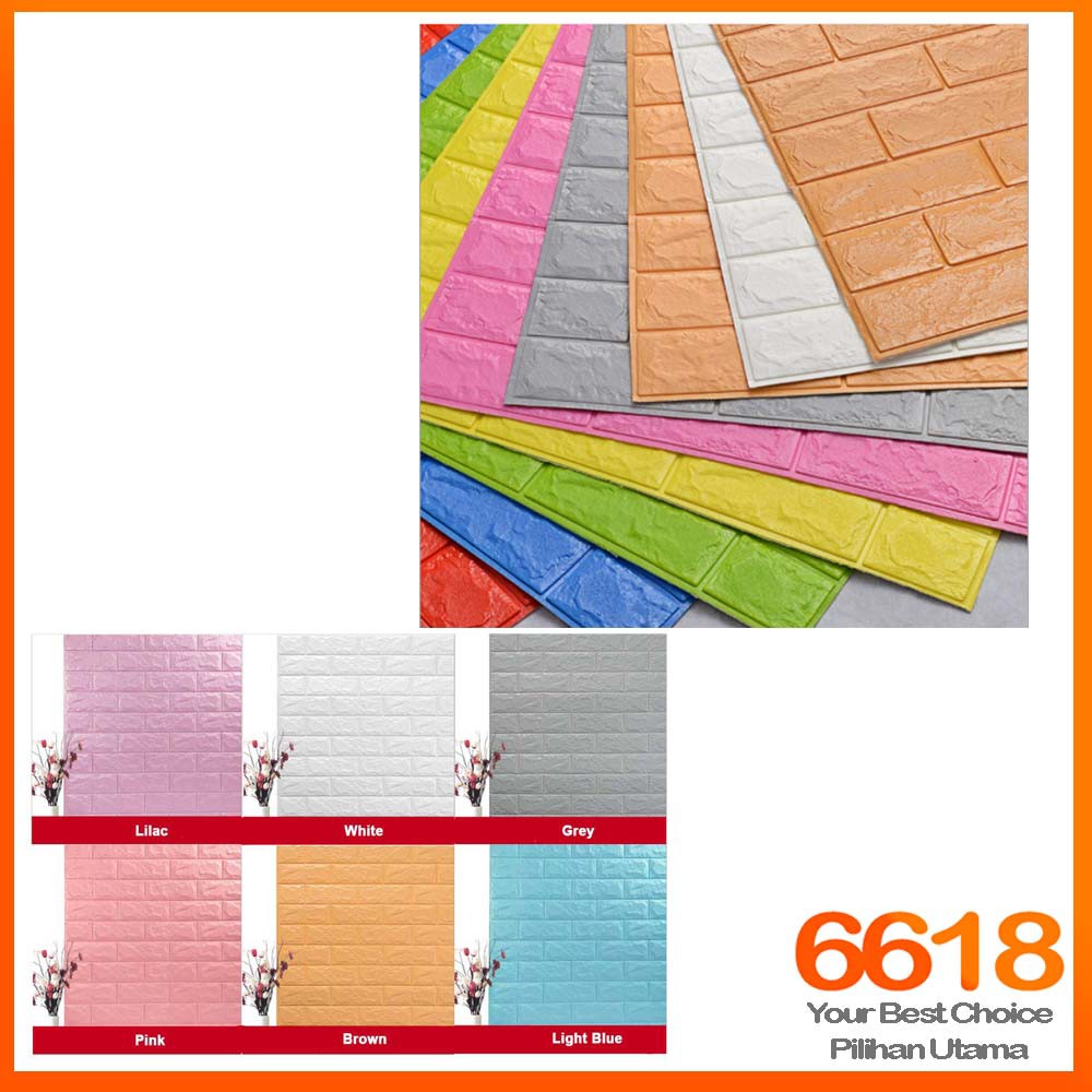 Hiasan Kertas Dinding Batu Bata DIY Pelekat Dinding 3D Wallpaper Decor ...