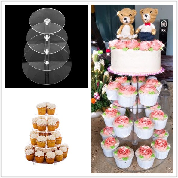 Acrylic Cake Stand Hot Brand New Assemble and Disassemble Round Acrylic ...