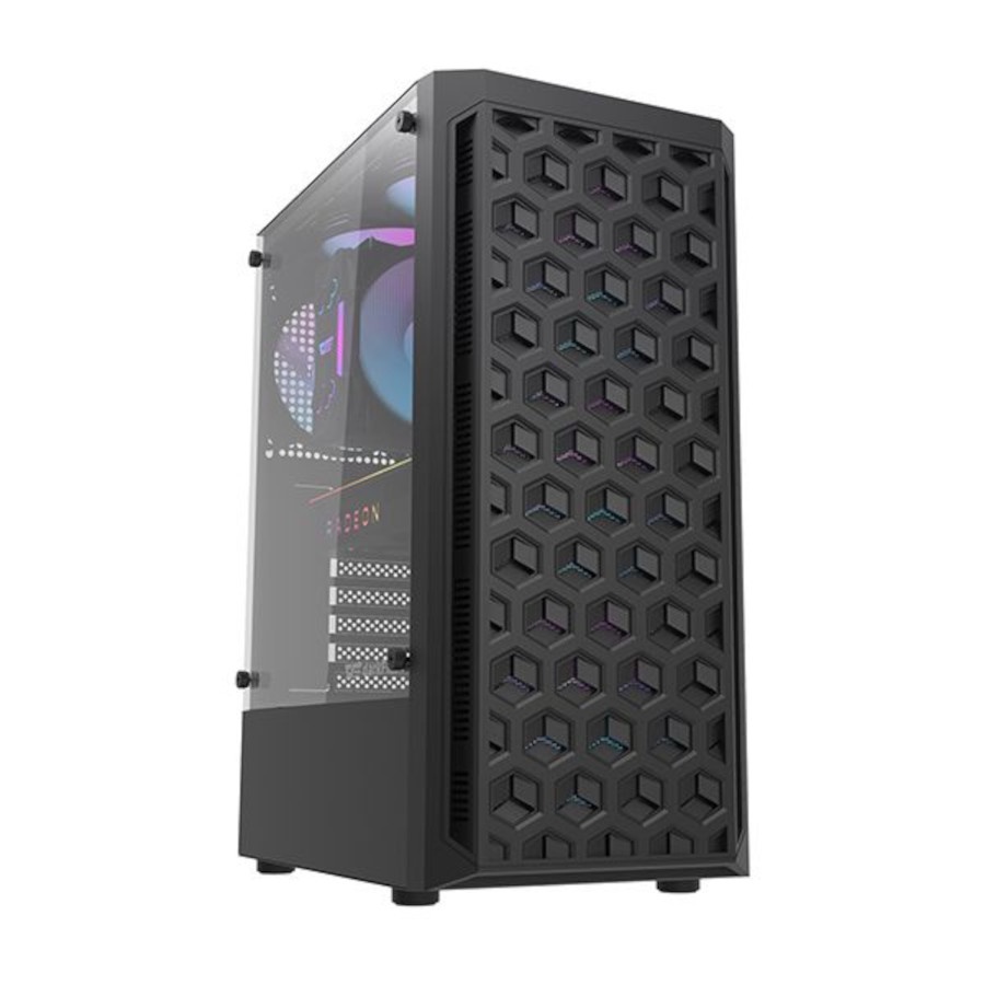 Aigo Dark Flash DK300 Black - Cone Shape Front Panel ATX Gaming Case ...