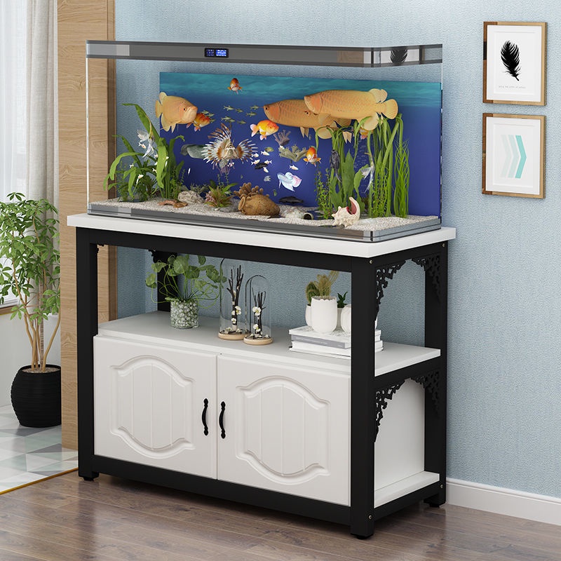 Fish Tank Rack Steel Wood Aquarium Base Cabinet Turtle Tank Rack Metal ...