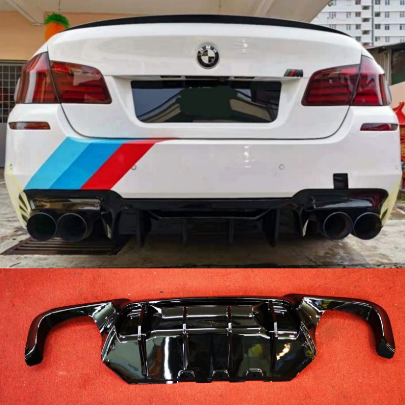 bmw f10 rear lip gross black 100% fitting Competition Diffuser rear ...