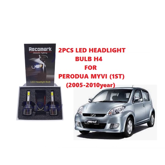☆LED☆ 2PCS LED HEADLIGHT BULB (COB) (H4) FOR PERODUA MYVI (1ST) (2005 ...