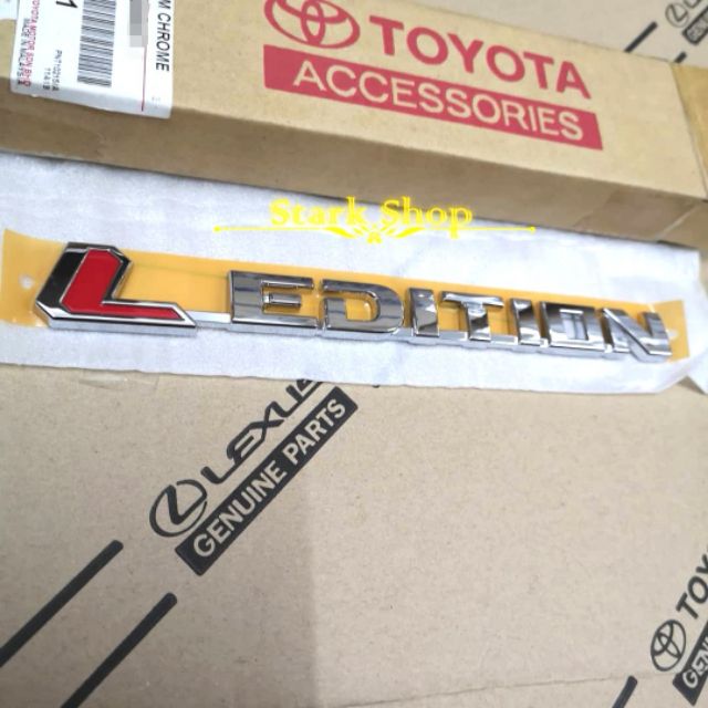ORIGINAL TOYOTA HILUX GUN125 REVO L EDITION REAR BOOT EMBLEM " L ...