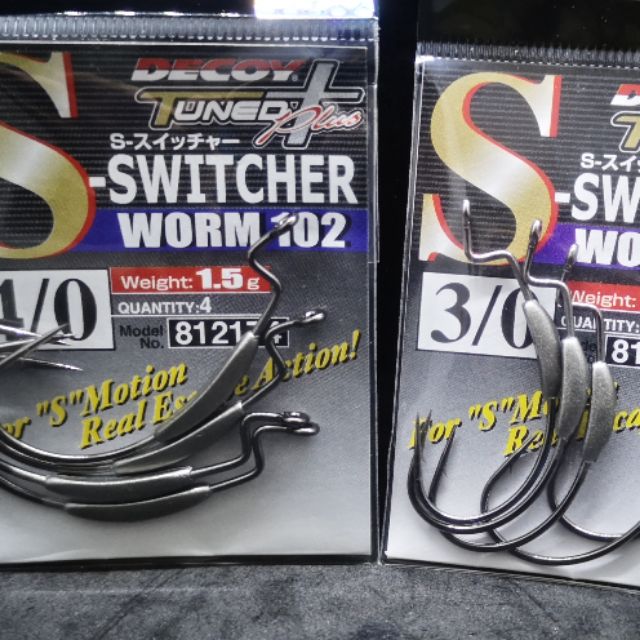 Soft plastic hook 102 /jig head hook/mata kail sp worm 102 | Shopee ...
