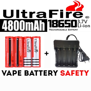 ORIGINAL UltraFire 3.7V 18650 Rechargeable Battery Batteries Li-ion ...