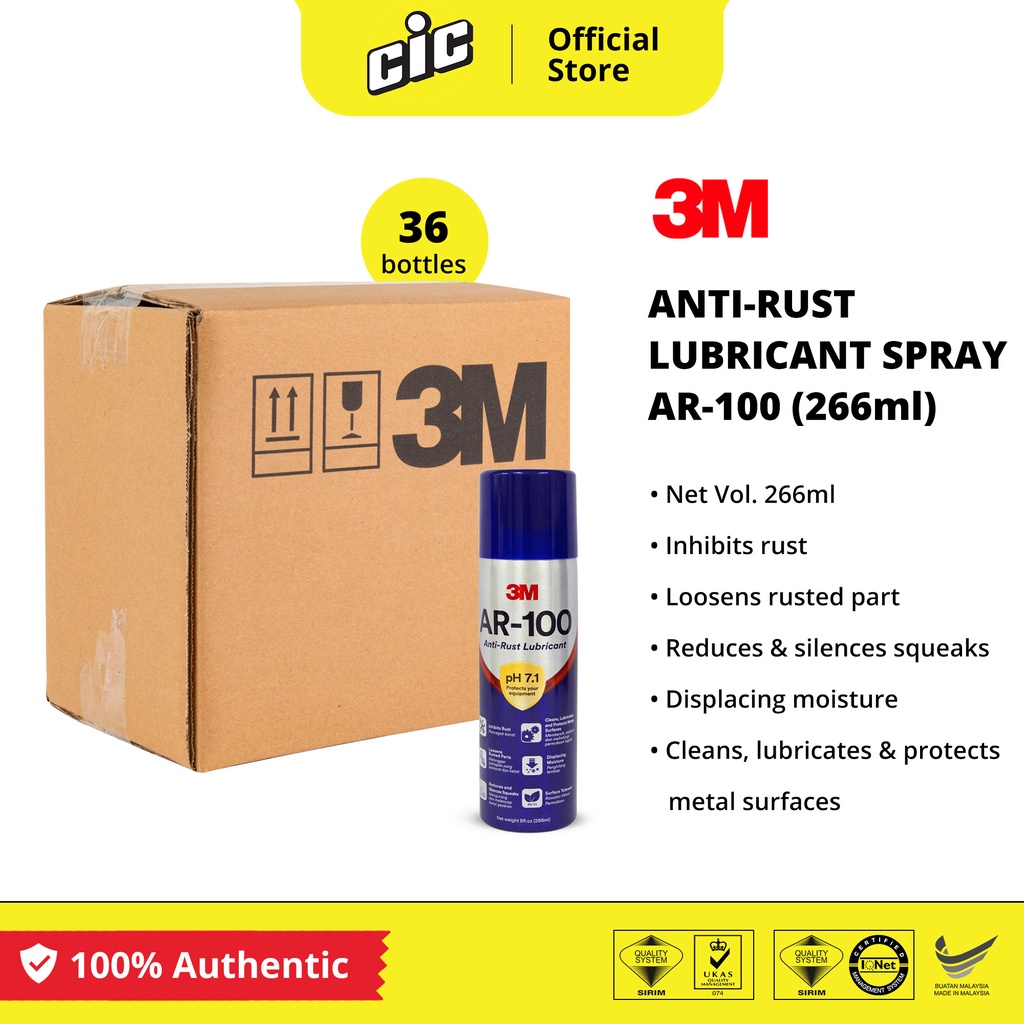 [CARTON DEAL] 36 x 3M AR-100 Anti-Rust Lubricant Aerosol (266ml) | Shopee Malaysia
