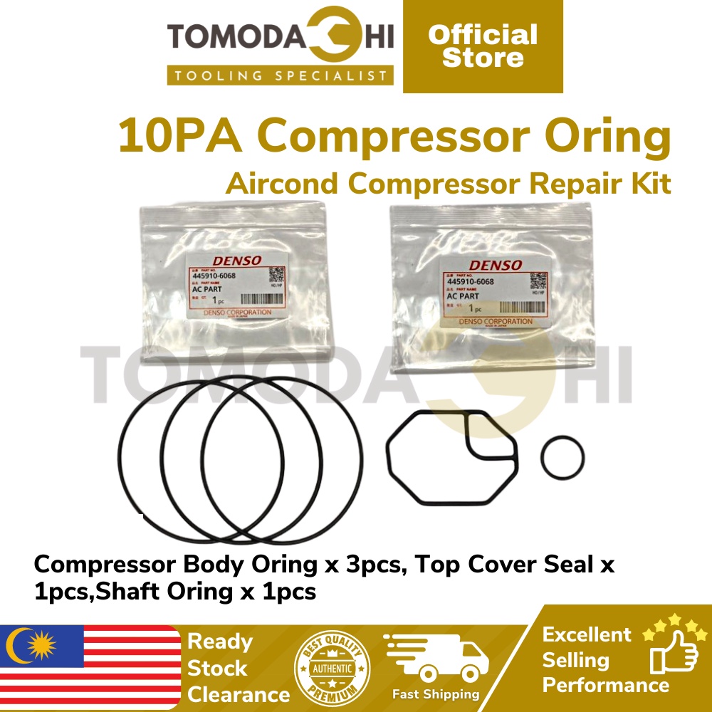 TOMODACHI ND DENSO Aircond Compressor 10PA 15C | 17C Oring Repair Kit ...