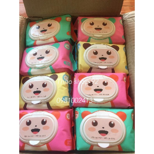 Phu Dat bear-shaped baby wet wipes/paper/120 sheets (500g) | Shopee Malaysia