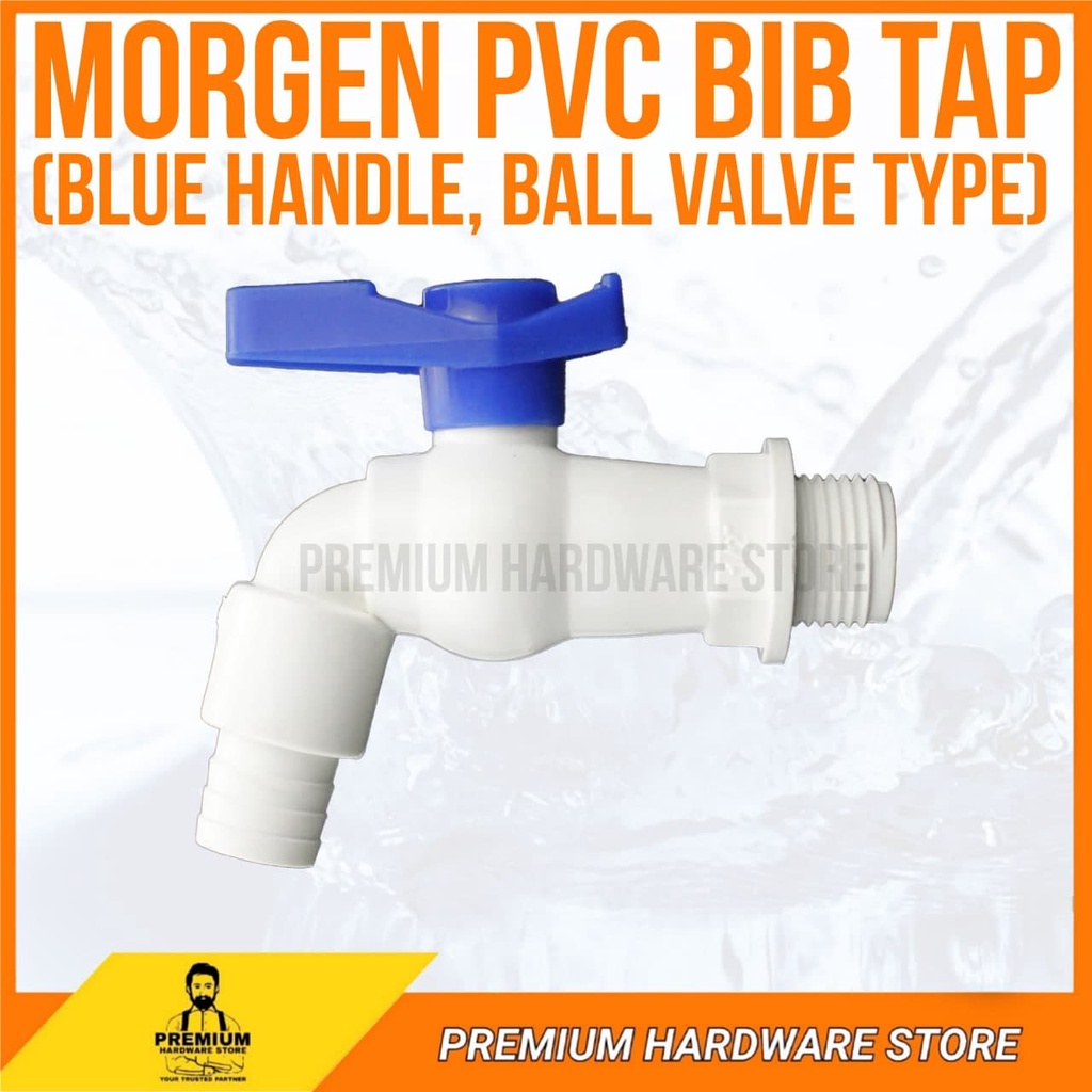 PVC BIB TAP WITH BLUE HANDLE, BALL VALVE TYPE | Shopee Malaysia