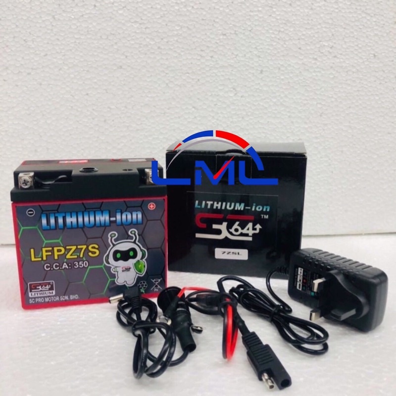 Battery Lithium Ion Motor Bateri YTZ5S YB5L YTZ7S Y15 Y16 LC135 RS150 ...