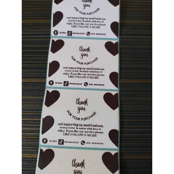 sticker bajet saiz 80mm x 60mm (100 pcs) | Shopee Malaysia