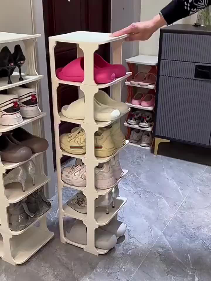 Stackable Shoe Rack Multi-Layer Shoe Storage Rack Portable Shoe Shelf ...