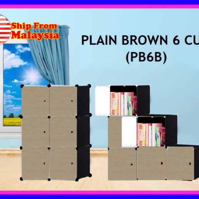 DIY RACK STORAGE CABINET WARDROBE ( PLAIN ) | Shopee Malaysia