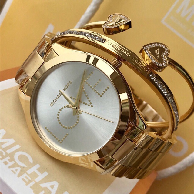 Original MK watch set with free bangle (BUY 1 FREE 1) | Shopee Malaysia