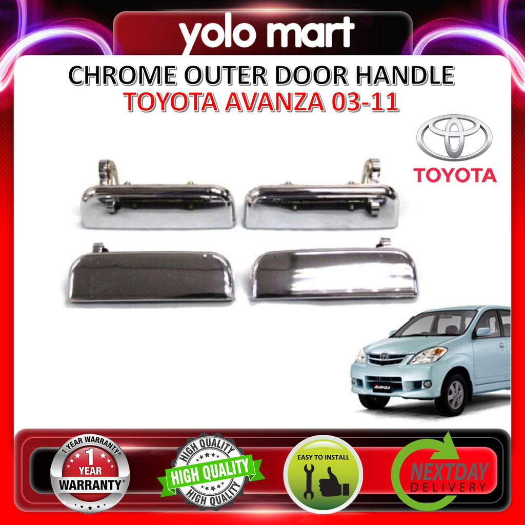 Toyota Avanza 】Chrome Outer Door Handle ( 2003- 2011 / OEM Fitting ...
