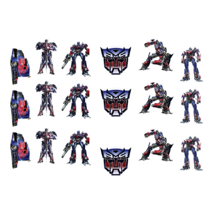 OPTIMUS PRIME TRANSFORMERS Cake Topper Cupcake Topper Kek Topper ...