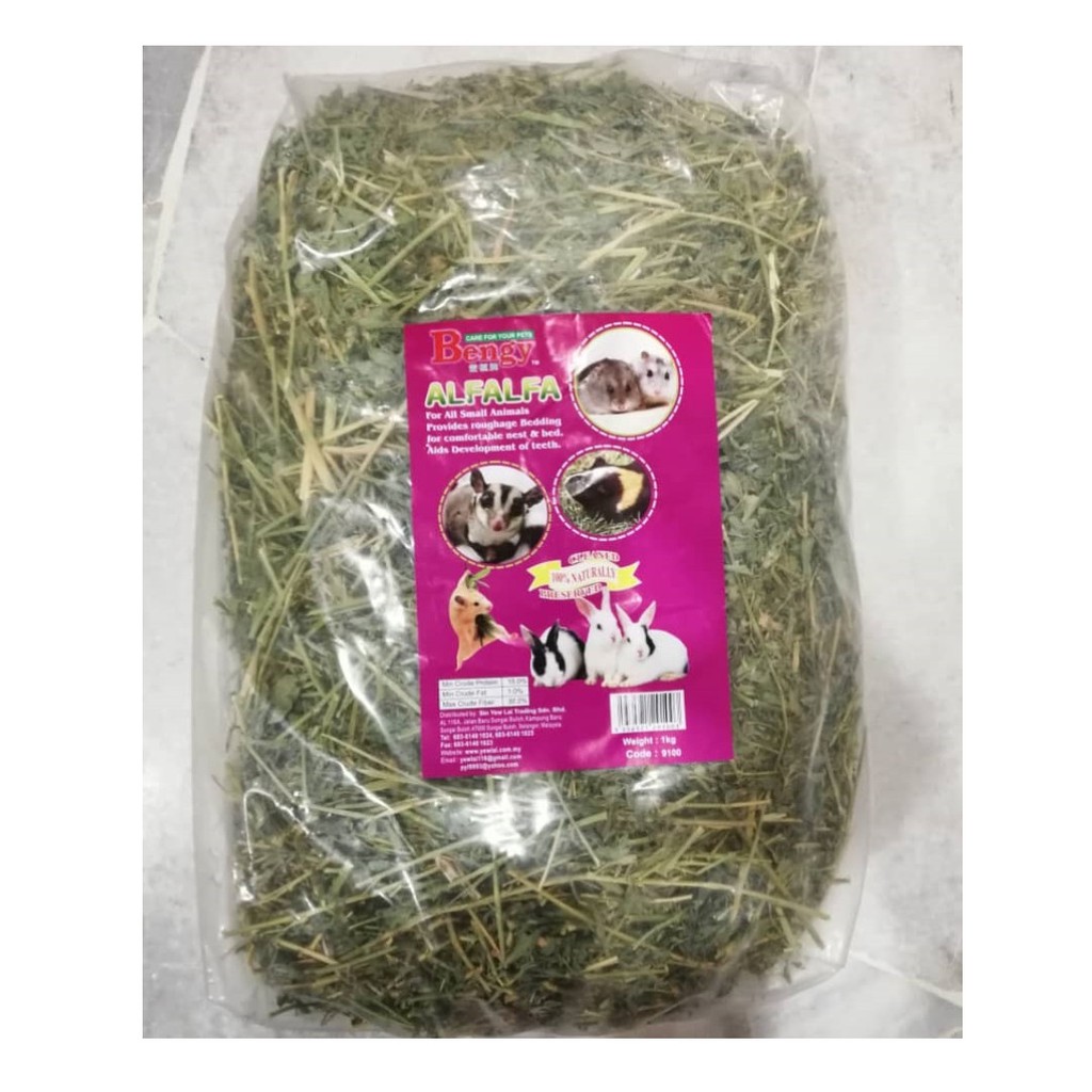 Bengy Alfalfa Hay 1kg Rabbit Food (9100) | Shopee Malaysia