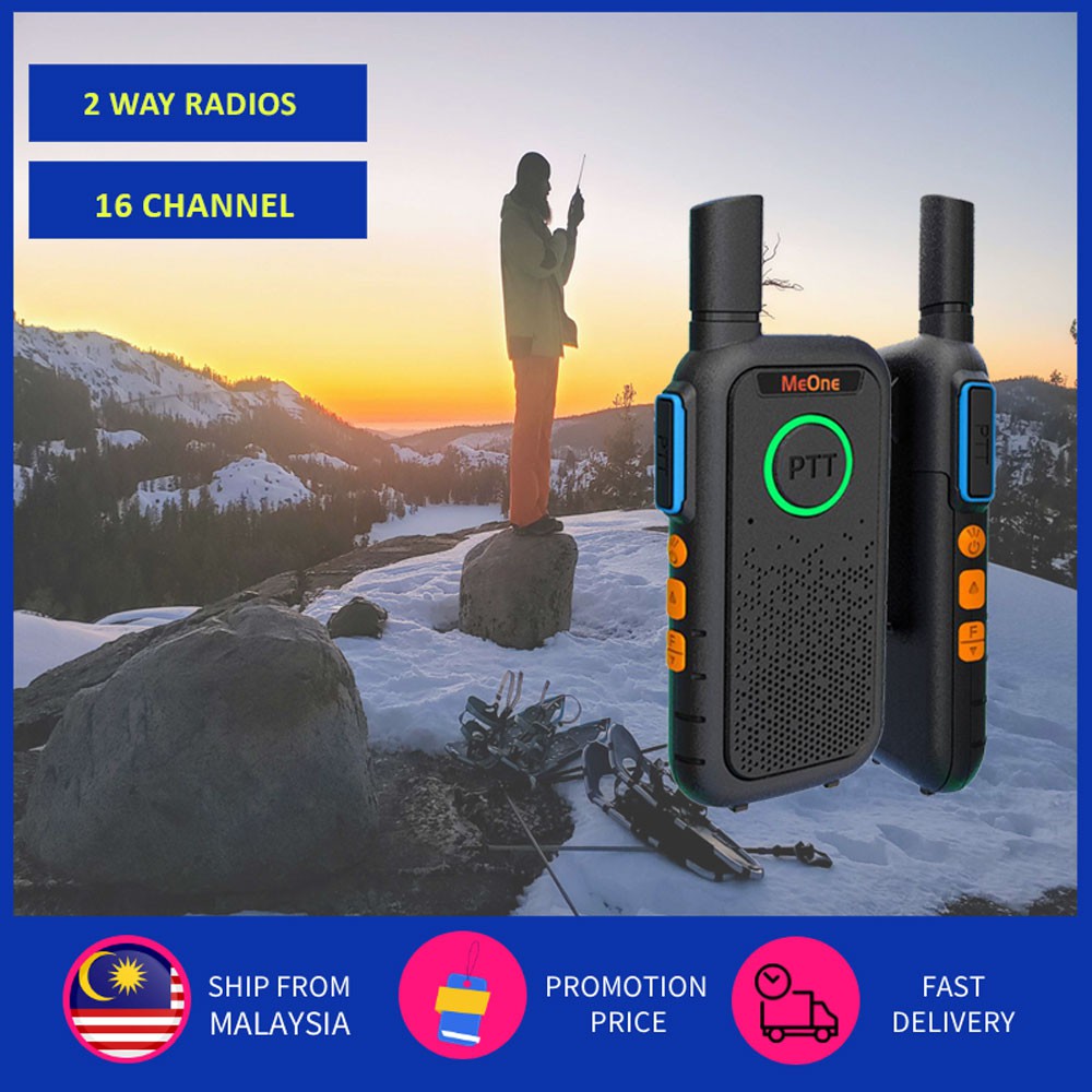 🔥READY STOCK🔥 MEONE Mini Walkie Talkies USB Rechargeable 2 Way Radios ...