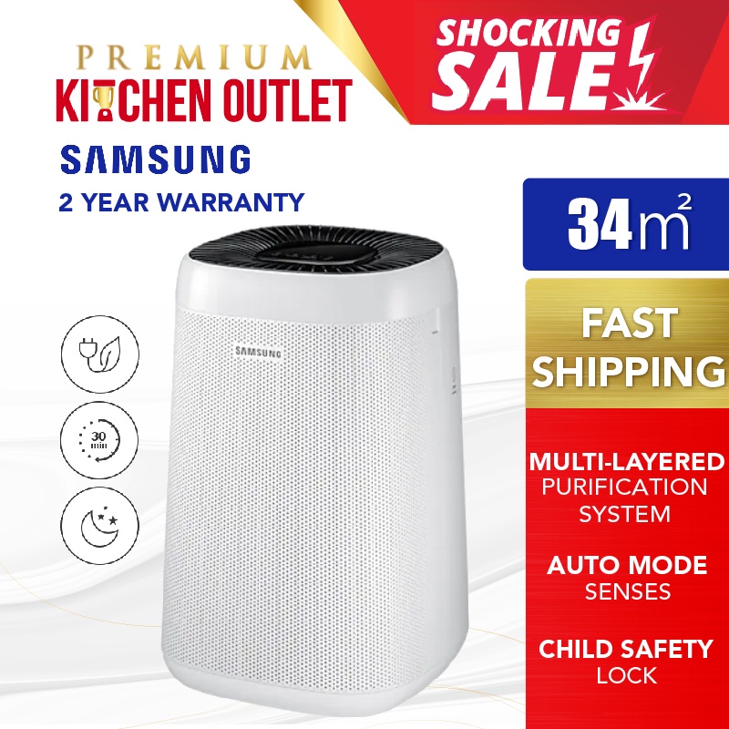 Sharp 30m Plasmacluster Air Purifier FPF40LW Samsung 34 AX34R3020WW ME with 3 Step Purification