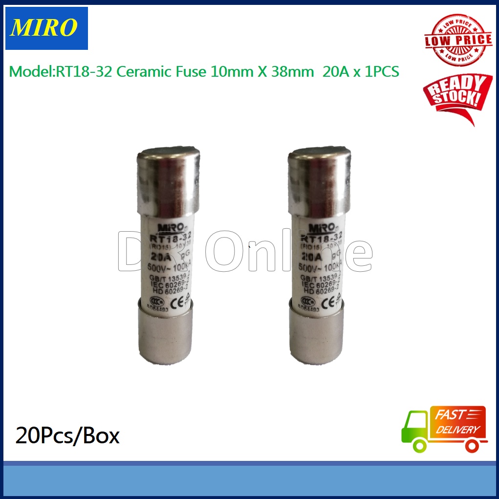 CERAMIC FUSE 10MM x 38MM CARTRIDGE FUSE 1A 2A 3A 4A 5A 6A 8A 10A 12A ...