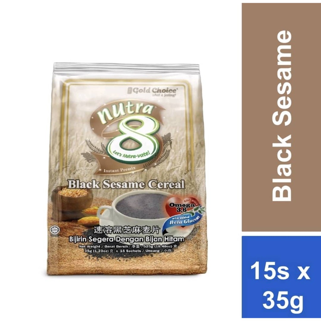 GOLD CHOICE NUTRA 8 Black Sesame Cereal - (35g X 12'S) | Shopee Malaysia