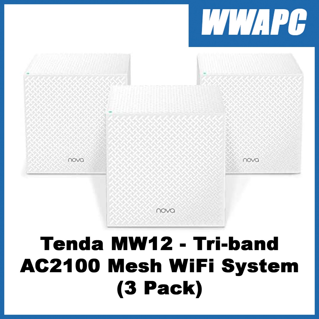 Tenda Nova MW12 Tri-band AC2100 Mesh Wi-Fi System Whole Home Coverage (3 Packs) | Shopee Malaysia