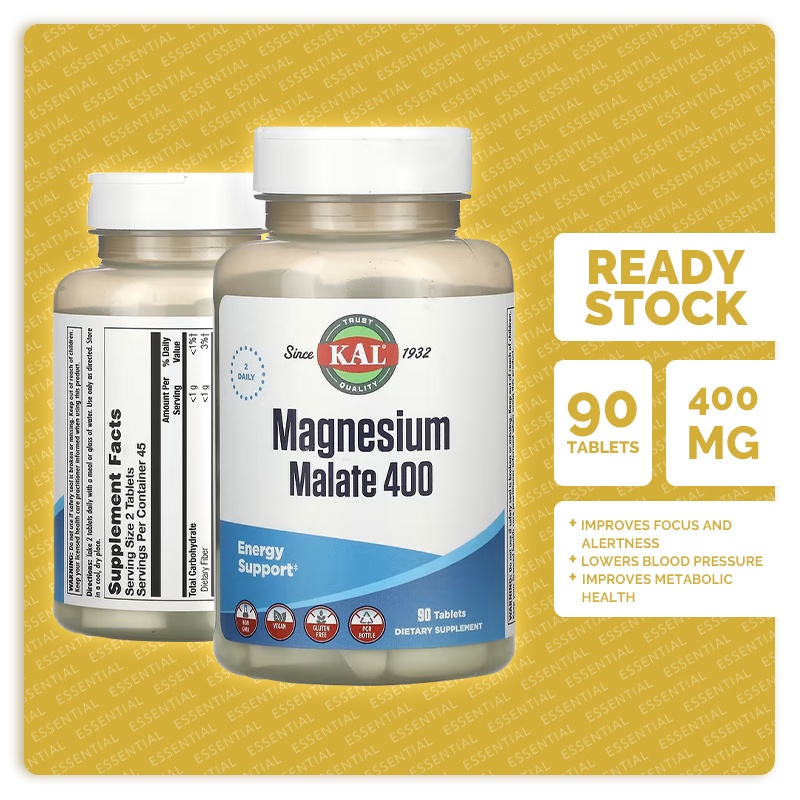 [Ready Stock] [EXP 11/2028] KAL Magnesium Malate 400 ( 90 Tablets ) | Shopee Malaysia