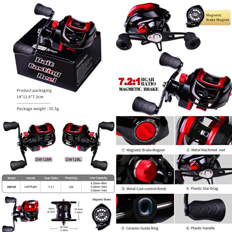 Proberos BaitCasting Reel Left Hand | Shopee Malaysia