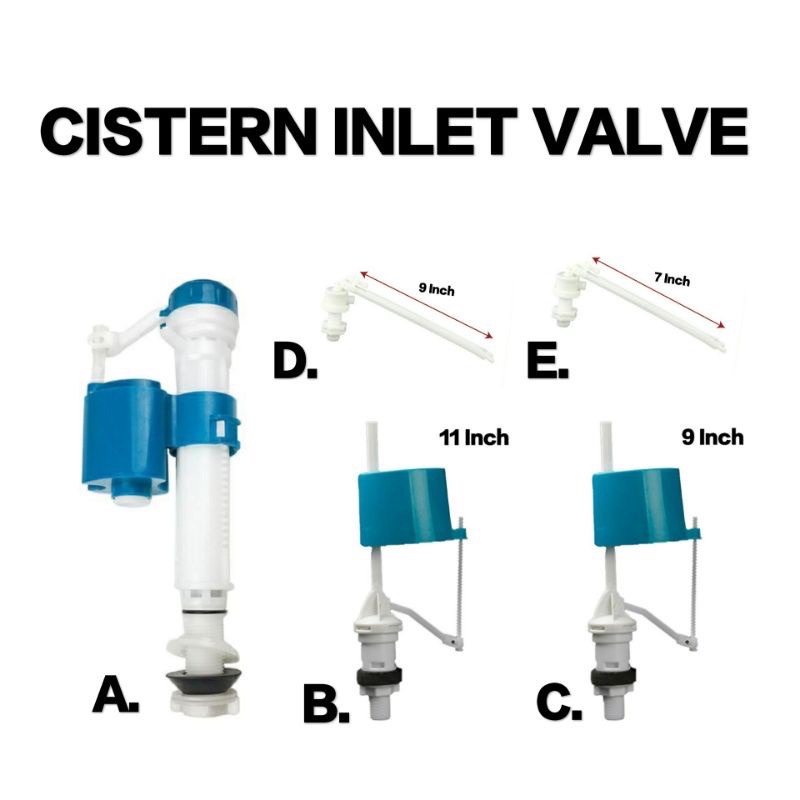 COMPACT BOTTOM INLET VALVE TOILET TANK FLOAT VALVE STAND (9”/11 ...