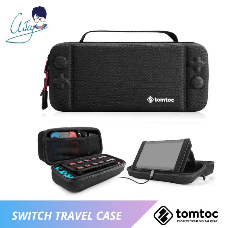 TOMTOC Nintendo Switch Travel Case ( Black ) | Shopee Malaysia