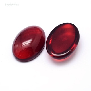 2-10pcs K9 Glass Cabochons Oval Flat Back Cabochons Dark Red 18x13x6mm ...