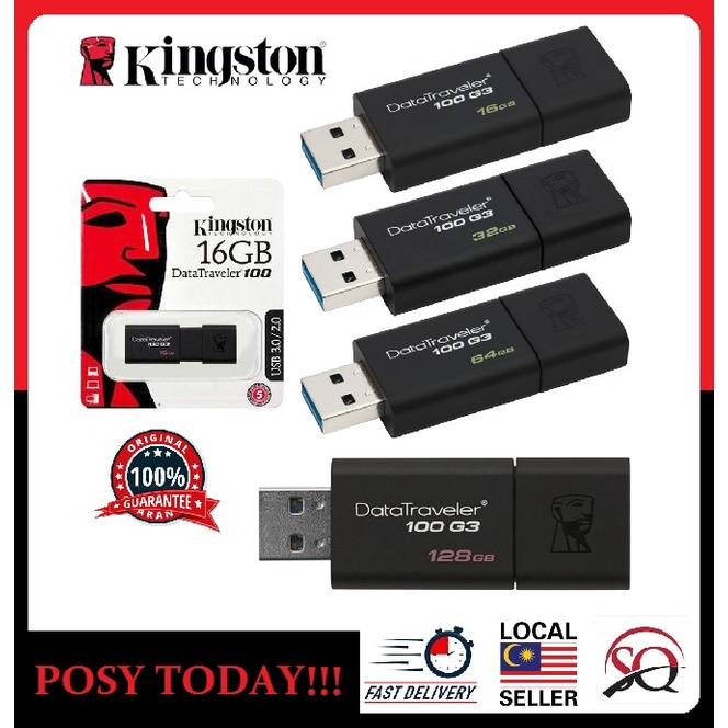 ♕LOCAL STOCK♕ DataTraveler 100 G3 USB Flash Drives 8GB 16GB 32GB 64GB ...