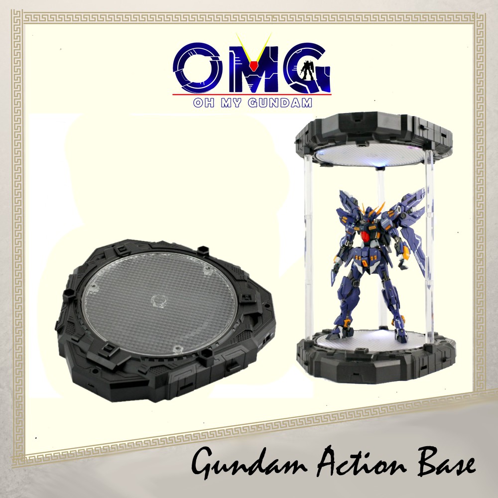 Gundam Rotate LED Display Action Base Stand HG RG MG OMG Light Move ...