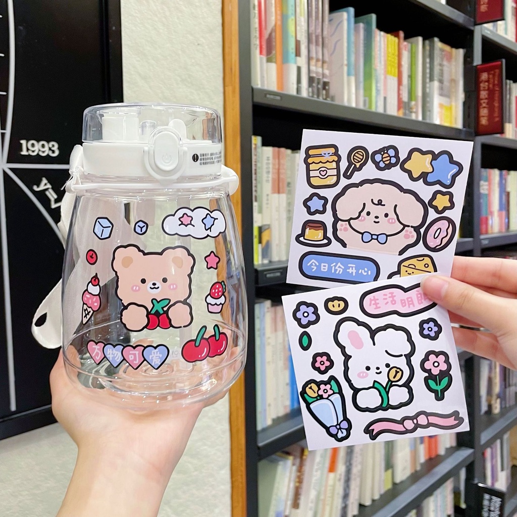 PVC Waterproof Sticker Cute INS Bunny Bear Series 1pcs 10 to 11 ...