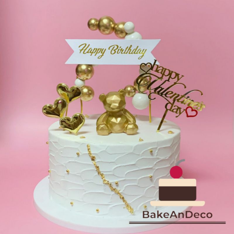 Chubby Teddy Bear Cake Topper / Birthday Cake Topper / Party Door Gift ...