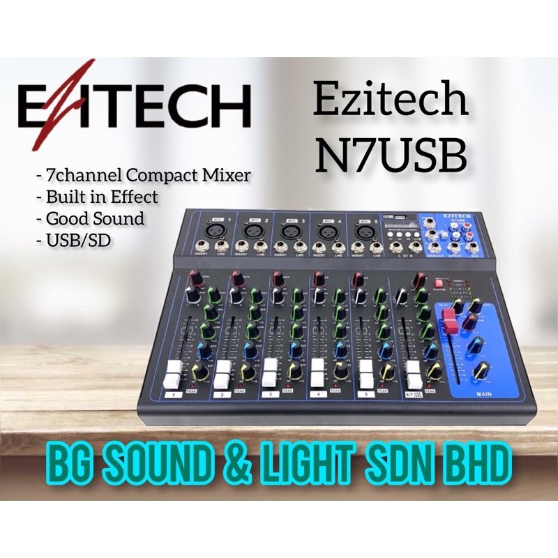 Ezitech N7USB 7Channel Compact Mixer ( N-7USB / 7USB ) | Shopee Malaysia